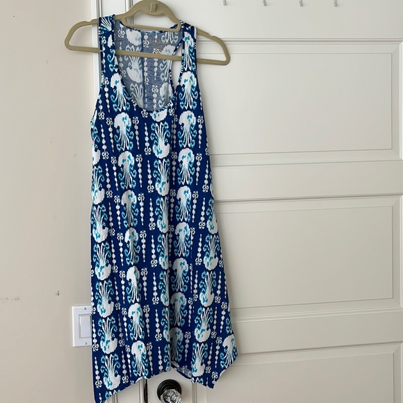 Lilly Pulitzer | Dresses | Lilly Pulitzer Blue Indigo Get In Line Style ...